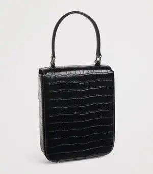 SELF-PORTRAIT Mini Croc-embossed Top-handle Bag