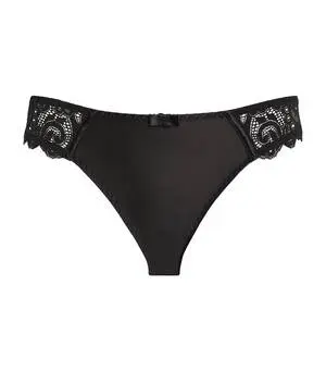 Maison Lejaby Lace-detail Gaby Briefs - Black
