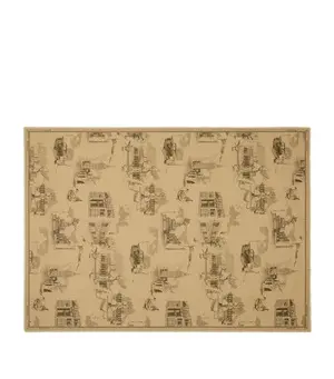 Burberry Silk-wool London Landmarks Scarf - Beige