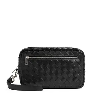 Bottega Veneta Leather Intrecciato Wash Bag