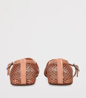 Alaïa Mesh Ballet Flats - Nude