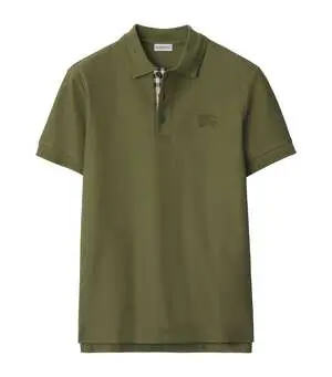 Burberry Cotton Ekd -embroidered Polo Shirt - Green