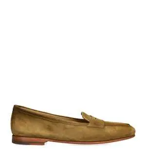 Santoni Contrast Stitching Flats For Women