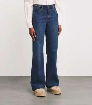 Paige Leenah Wide-leg Jeans - Blue