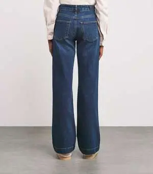 Paige Leenah Wide-leg Jeans - Blue