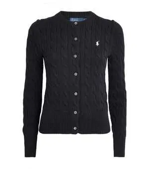 Polo Ralph Lauren Cotton Cable-knit Cardigan - Black