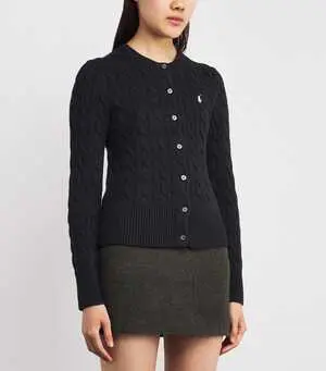 Polo Ralph Lauren Cotton Cable-knit Cardigan - Black