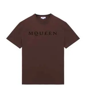 Alexander McQueen Cotton Logo T-shirt - Neutral