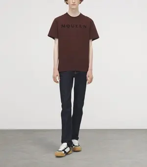 Alexander McQueen Cotton Logo T-shirt - Neutral