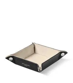 ASPINAL OF LONDON Mini Leather Tidy Tray - Black