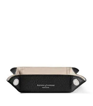 ASPINAL OF LONDON Mini Leather Tidy Tray - Black