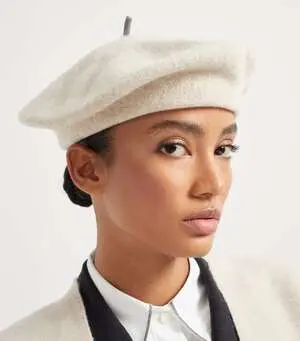 Brunello Cucinelli Wool Beret - White