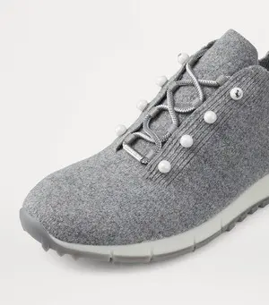 JIMMY CHOO Embellished Veles Sneakers - Grey