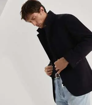 Brunello Cucinelli Tailored Cashmere Coat - Blue
