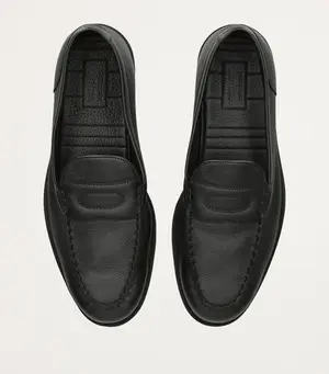 John Lobb Leather Pace Loafers