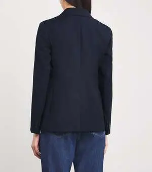 Max Mara Virgin Wool Single-breasted Blazer - Blue