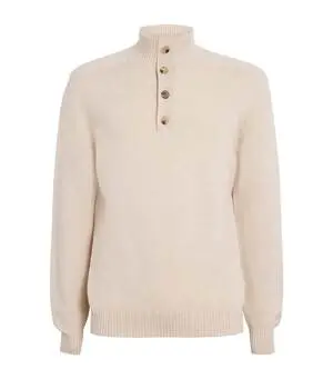 Harrods Cashmere Button-down Sweater
