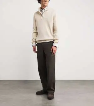 Harrods Cashmere Button-down Sweater