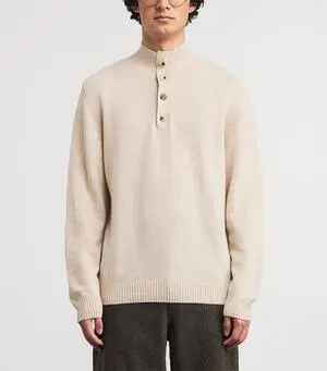 Harrods Cashmere Button-down Sweater