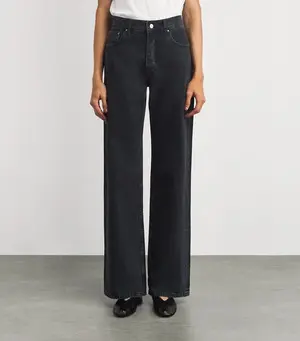 ANINE BING Hugh Wide-leg Jeans - Black