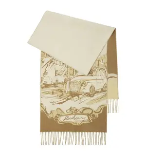 Burberry Cashmere Westminster Scarf - White