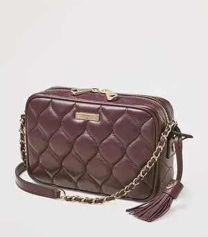 ASPINAL OF LONDON Leather Alice Cross-body Bag - Purple