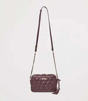 ASPINAL OF LONDON Leather Alice Cross-body Bag - Purple