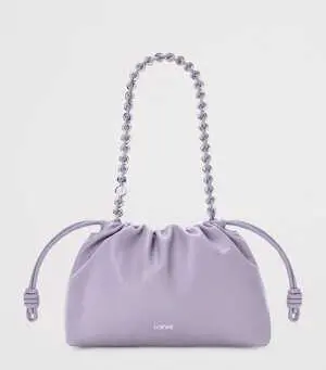 Loewe Medium Leather Flamenco Purse - Purple