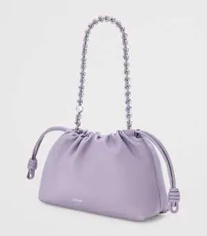 Loewe Medium Leather Flamenco Purse - Purple