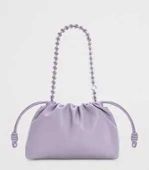 Loewe Medium Leather Flamenco Purse - Purple