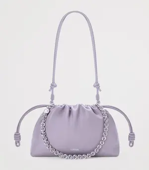 Loewe Medium Leather Flamenco Purse - Purple