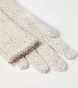 Brunello Cucinelli Cashmere Gloves - White