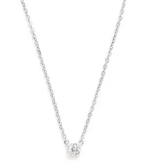 Harrods Gold And Diamond Pendant Necklace - White