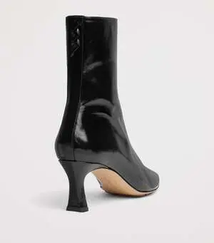 Bottega Veneta Leather Sofia Ankle Boots 60 - Black