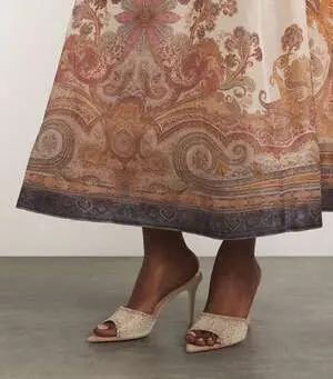GIANVITO ROSSI Rania 85 Embellished Mules - Brown
