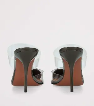 Alaïa Le Coeur Patent Leather Mules - Green