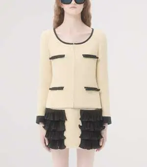 Valentino Garavani Virgin Wool-blend Jacket - Beige
