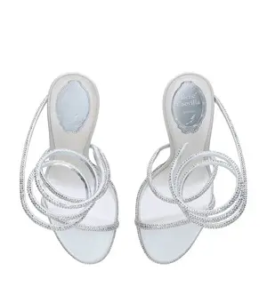 Rene Caovilla Embellished Cleo Sandals - Silver