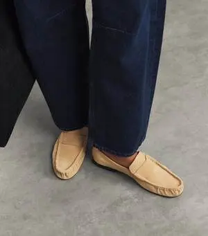 THE ROW Suede Loafers