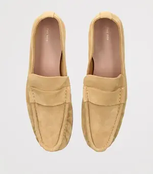 THE ROW Suede Loafers