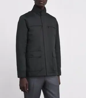 Pal Zileri Cotton-blend Field Jacket - Black