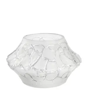 Lalique Crystal Caldera Vase-votive - Clear