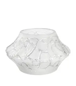 Lalique Crystal Caldera Vase-votive - Clear