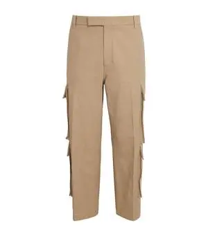 Thom Browne Cotton Cargo Trousers - Beige