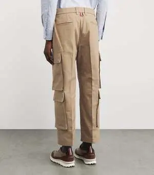 Thom Browne Cotton Cargo Trousers - Beige