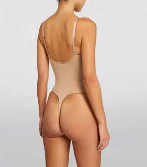 SKIMS Seamless Sculpt Thong Bodysuit - Brown
