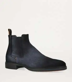 Santoni Suede Chelsea Boots