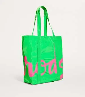 Harrods Logo Pocket Shopper Bag - Green