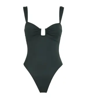 AWAY THAT DAY High-leg Cannes One-piece Swimsuit - Green