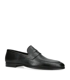 Magnanni Leather Diezma Ii Loafers - Black